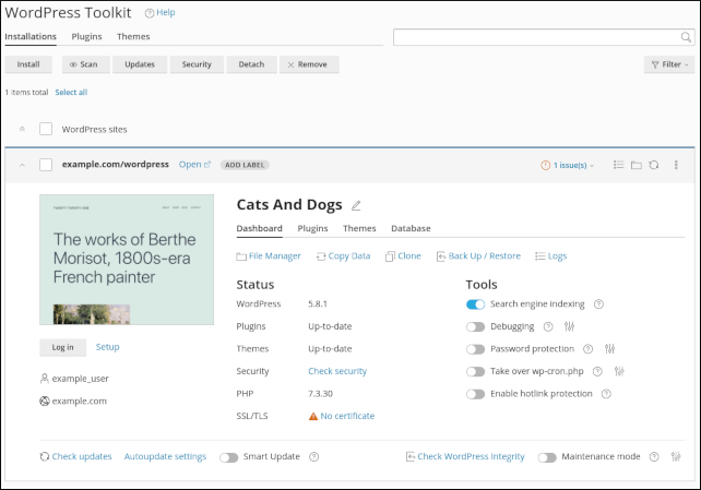 Create a WordPress staging site using WordPress Toolkit - 123media